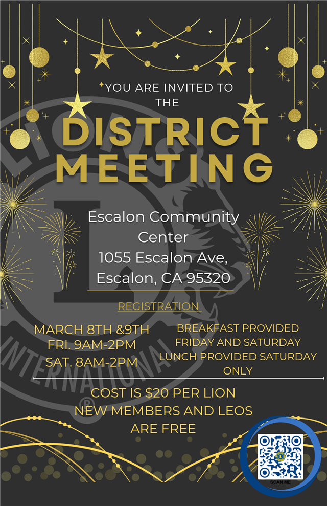 Convention and District Meetings – District 4-A1 Lions